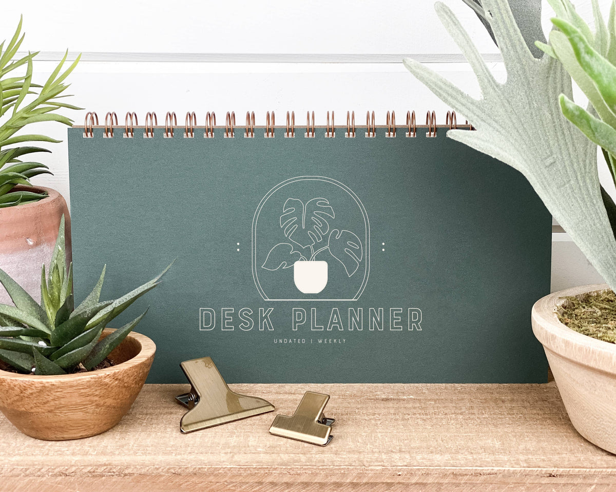 Monstera Houseplant Undated Weekly Planner – Rooted Living Chicago