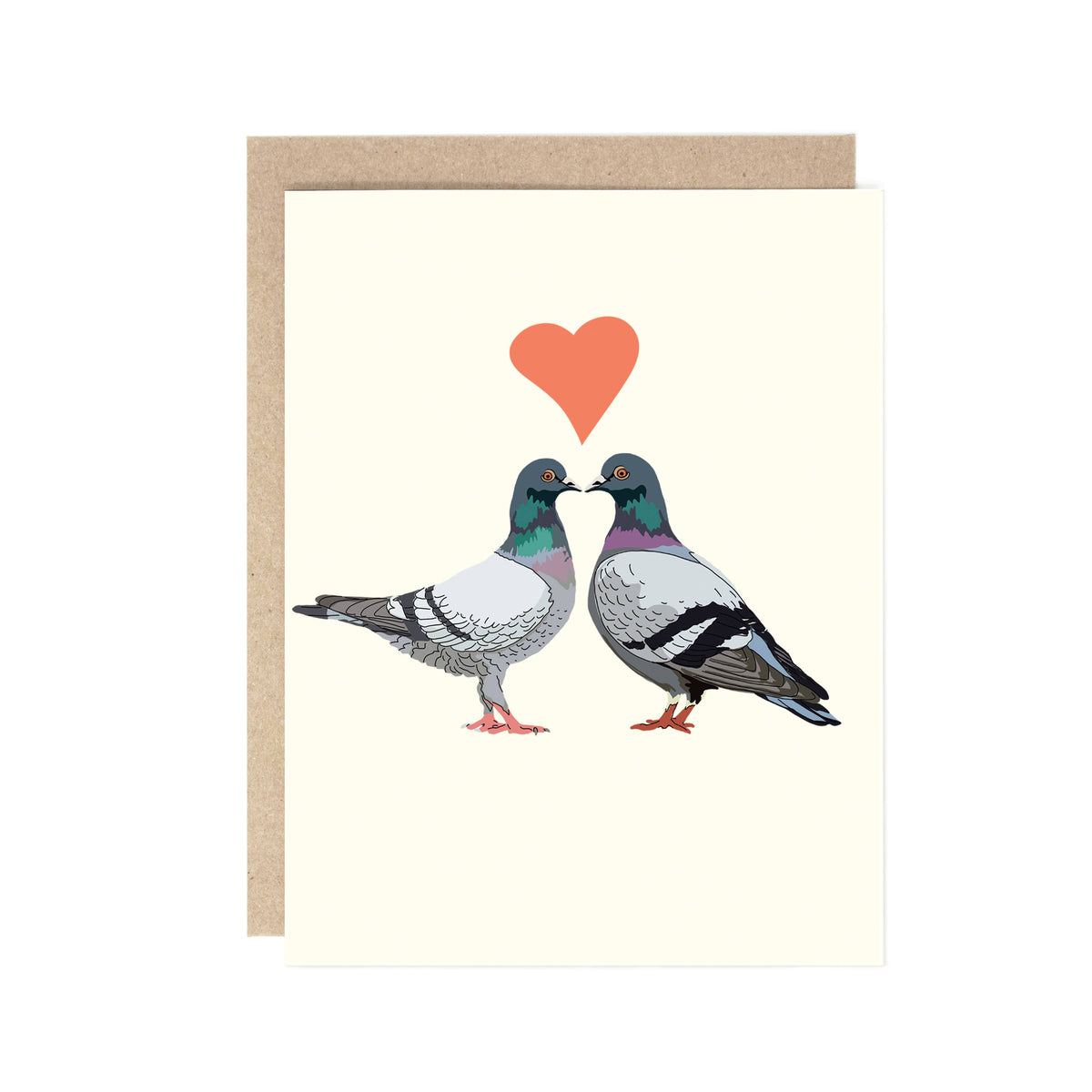 Drawn Goods - Love Birds Pigeon Card – Rooted Living Chicago